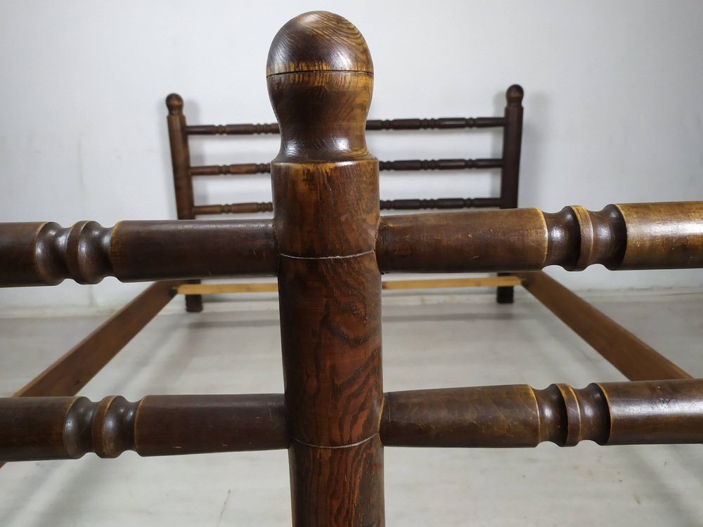 Brutalist Bed Frame by Charles Dudouyt, 1940s for sale at Pamono