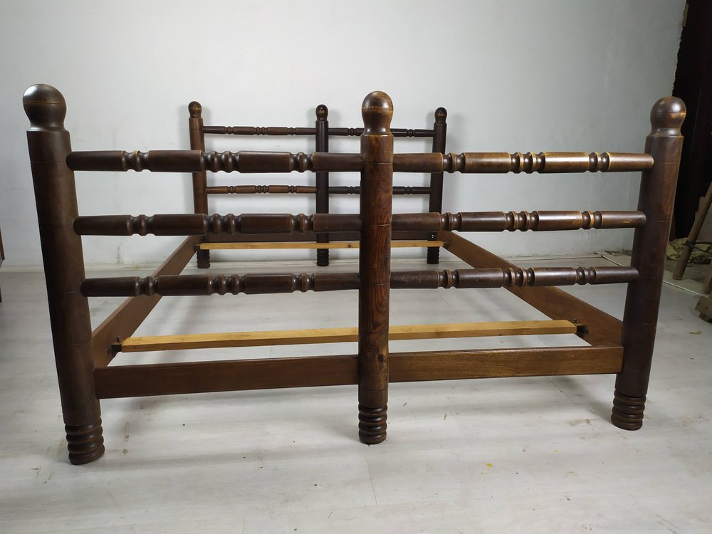 Brutalist Bed Frame by Charles Dudouyt, 1940s for sale at Pamono