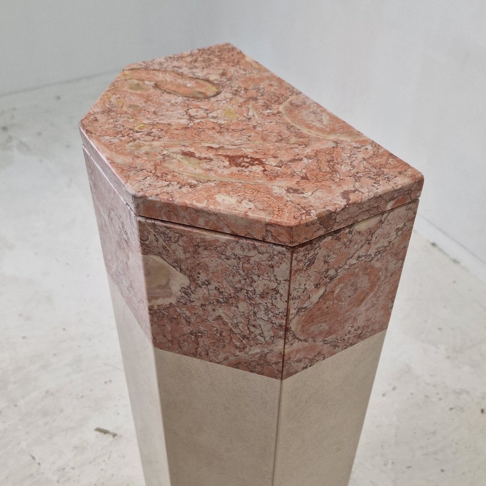 Italian Marble Pedestal, 1980s for sale at Pamono