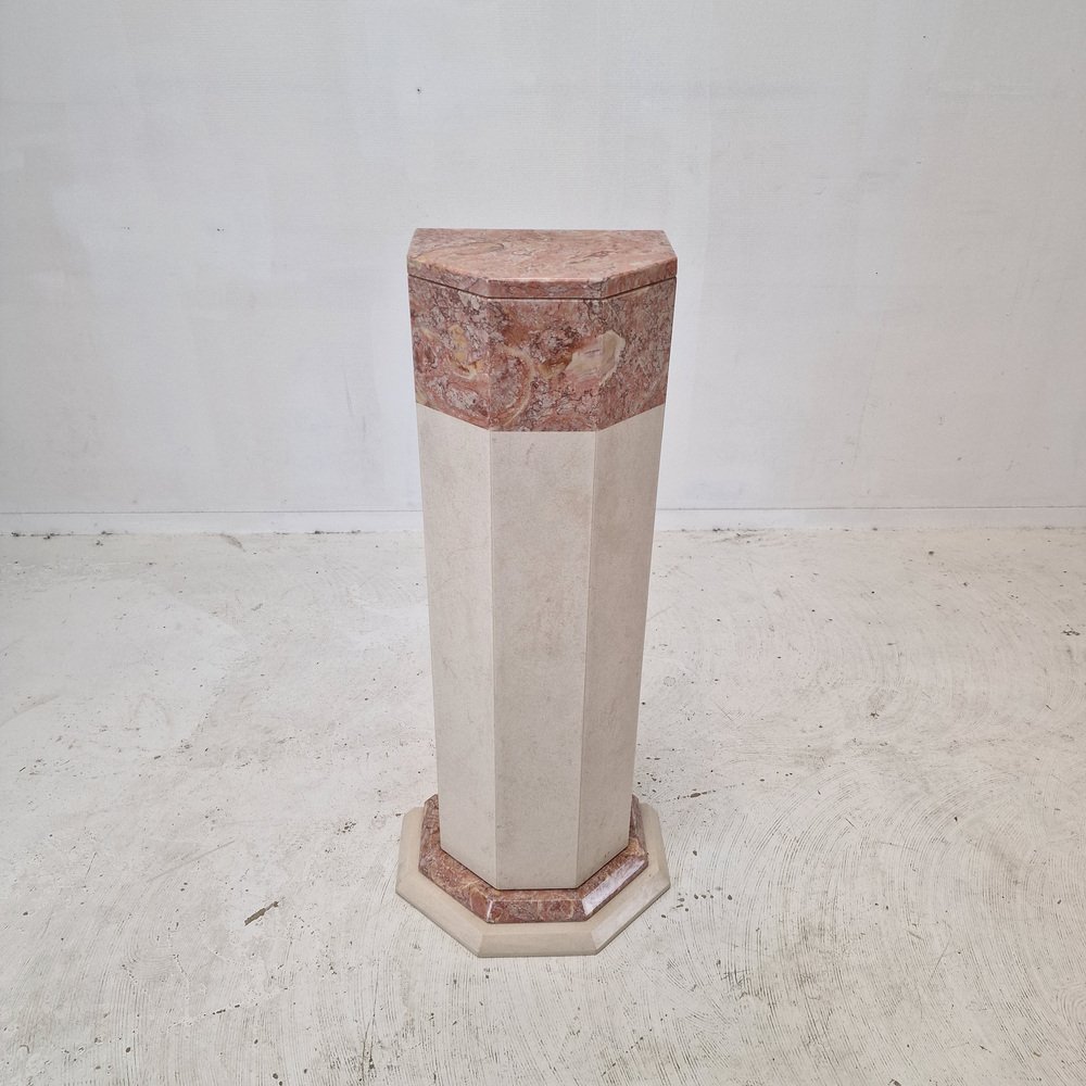 Italian Marble Pedestal, 1980s for sale at Pamono