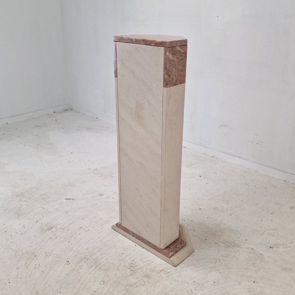 Italian Marble Pedestal, 1980s for sale at Pamono