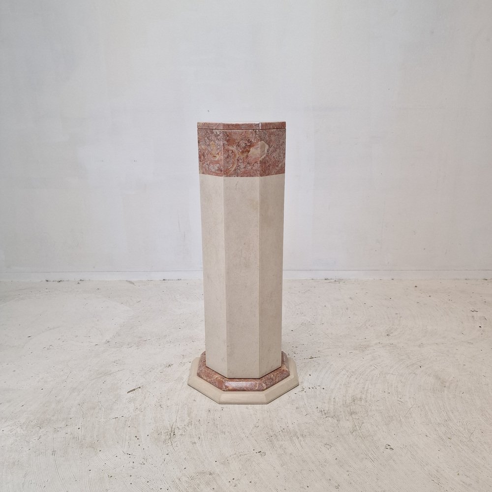 Italian Marble Pedestal, 1980s for sale at Pamono