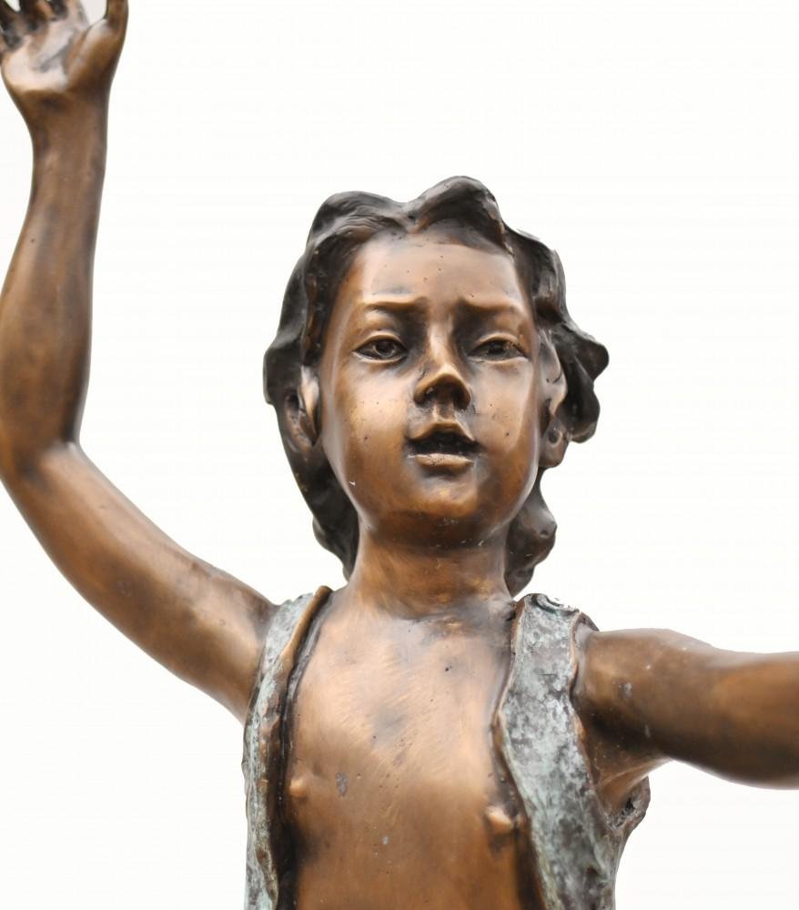 Children Acrobat Bronze Statue Garden Sculpture for sale at Pamono