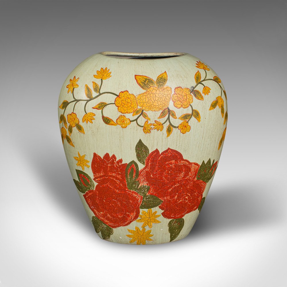 Vintage Spanish Oval Flower Vase, 1960s for sale at Pamono