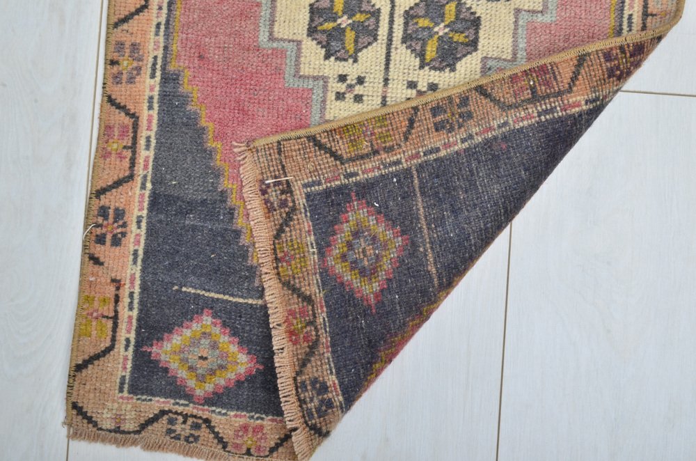 Small Faded Wool Rug, 1960s for sale at Pamono