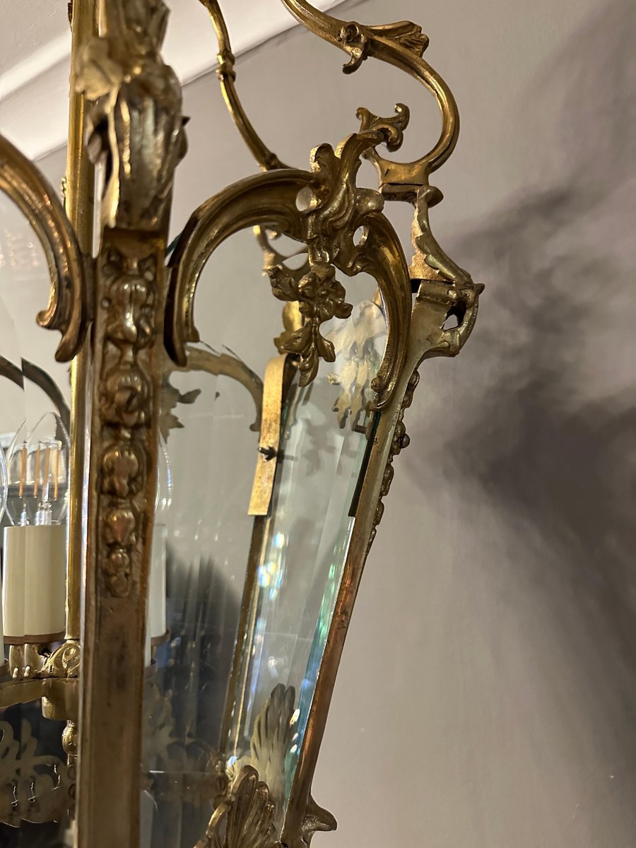 Antique French Louis XV Style Gilt Bronze Rococo Lantern, 1890 for sale ...