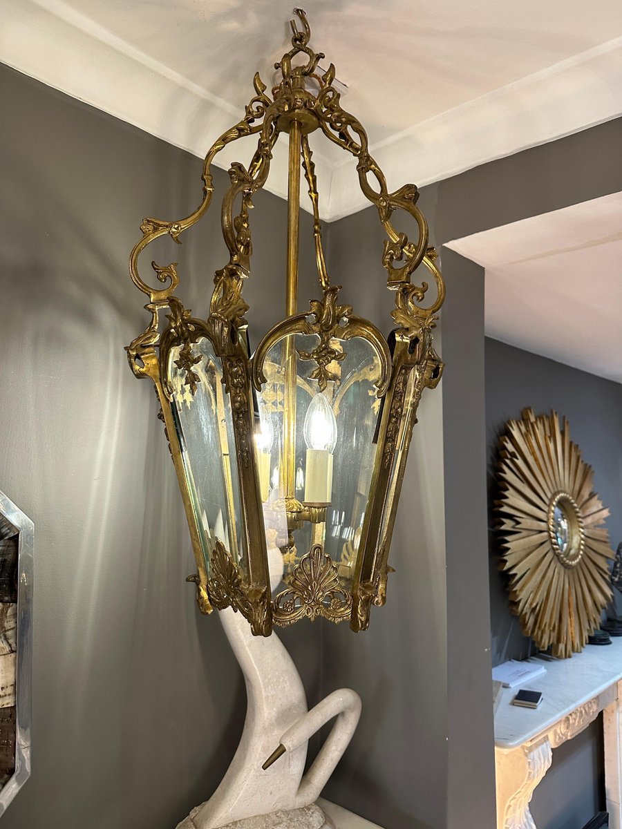 Antique French Louis XV Style Gilt Bronze Rococo Lantern, 1890 for sale ...