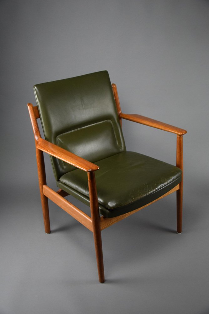 Danish Model 431 Olive Green Armchair by Arne Vodder for Sibast, 1960s ...