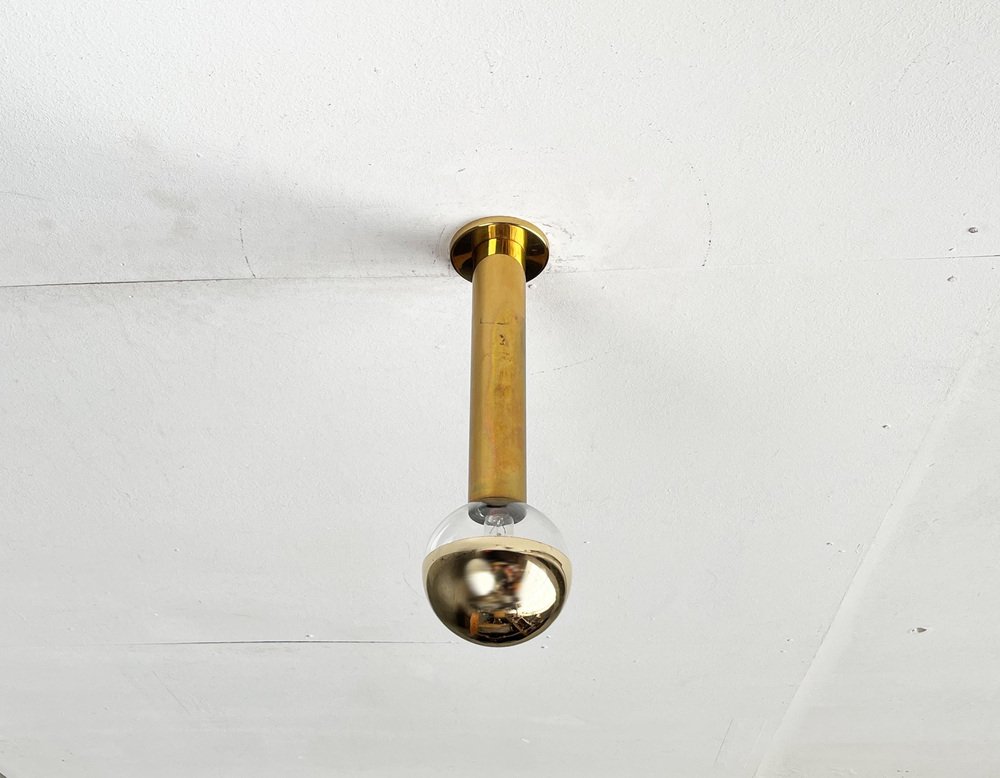 Deutsche Vintage Space Age Deckenlampe aus Messing von Motoko Ishii für ...