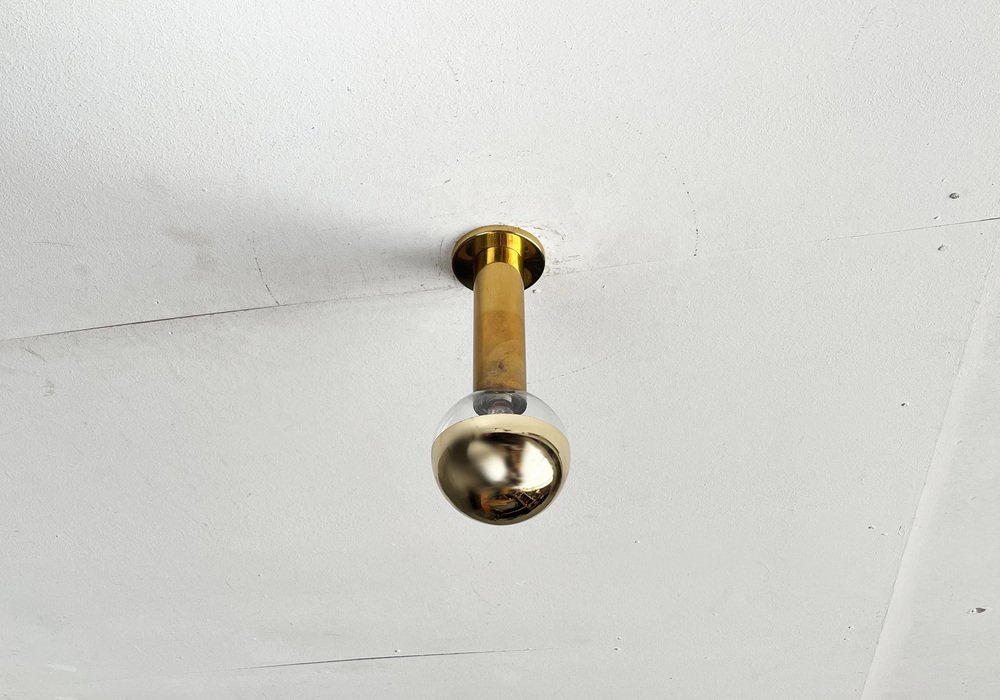 Deutsche Vintage Space Age Deckenlampe aus Messing von Motoko Ishii für ...