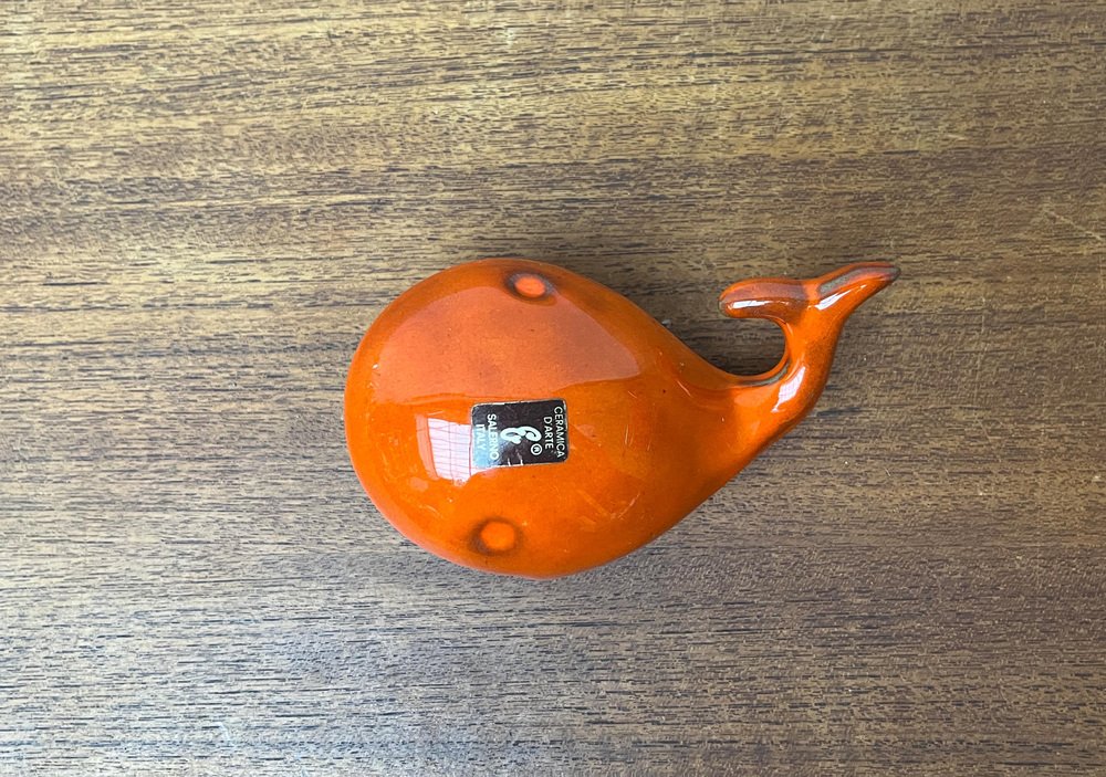 Ceramic Whale Figurine Ashtray from Ceramica D'Arte, Salerno, Italy ...