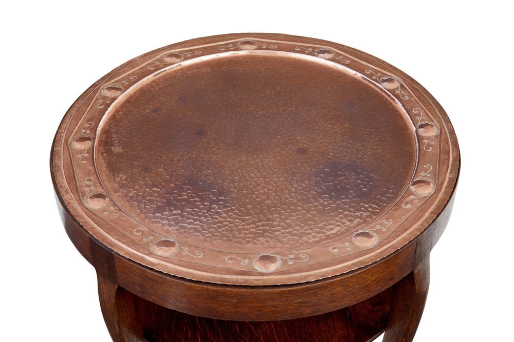 Antique Arts and Crafts Copper Tray Table, 1890s for sale at Pamono