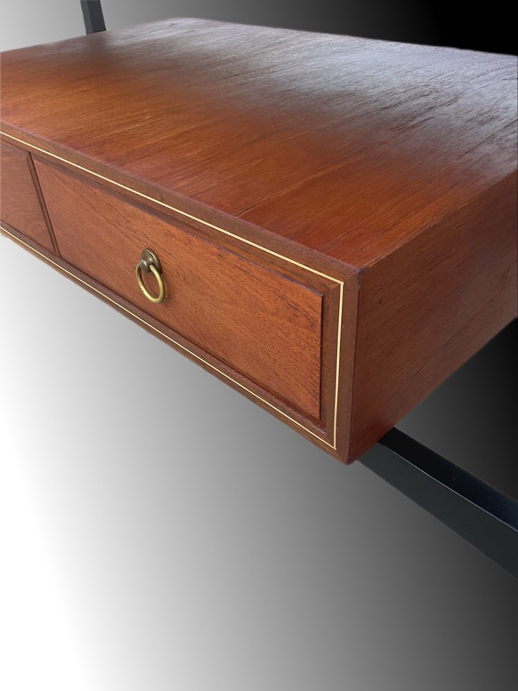 Teak & Ebonised Metal Two-Tier Console Table from Heals for sale at Pamono