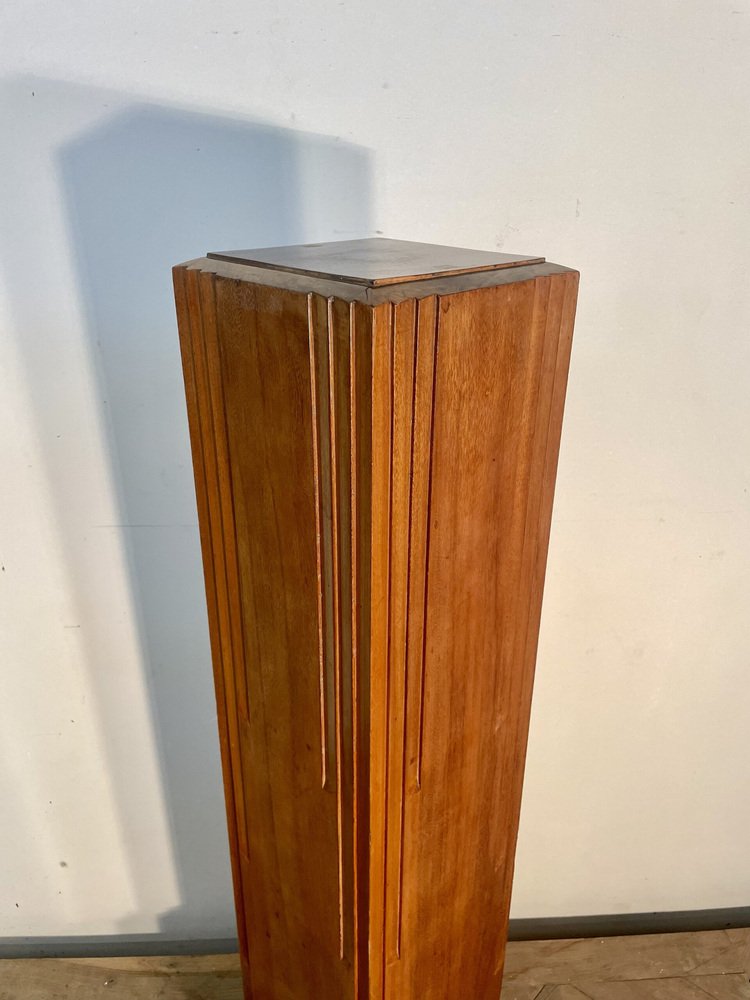 Mahogany Art Deco Column, 1930s for sale at Pamono Mahogany Art Deco Column, 1930s for sale at Pamono
