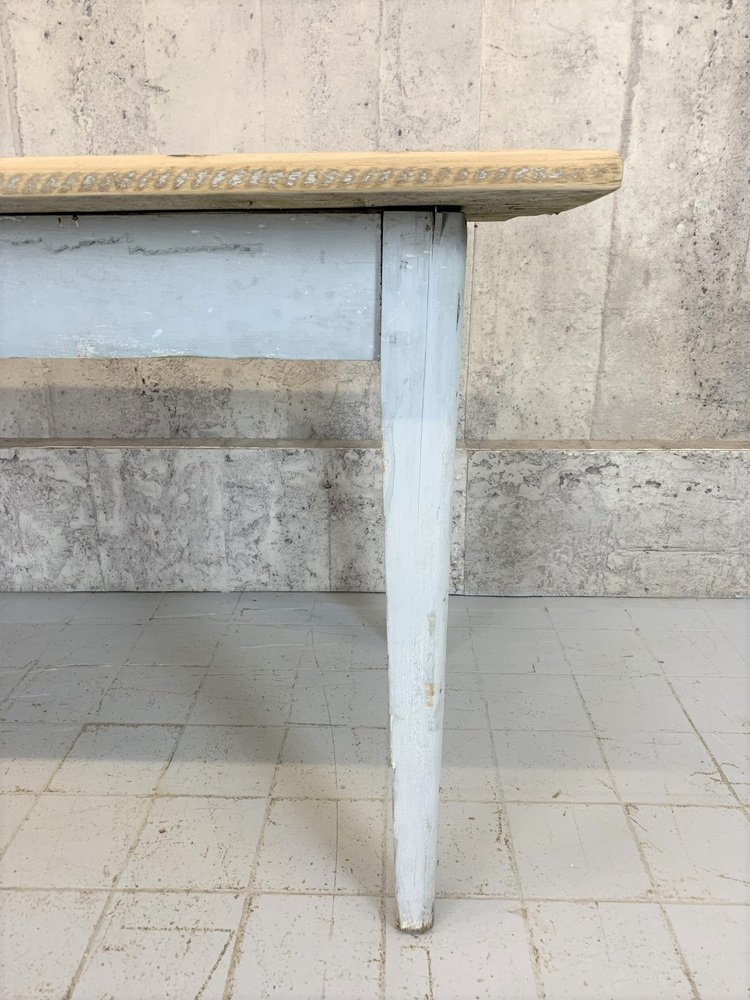 Rustic Pine Taper Leg Dining Table for sale at Pamono