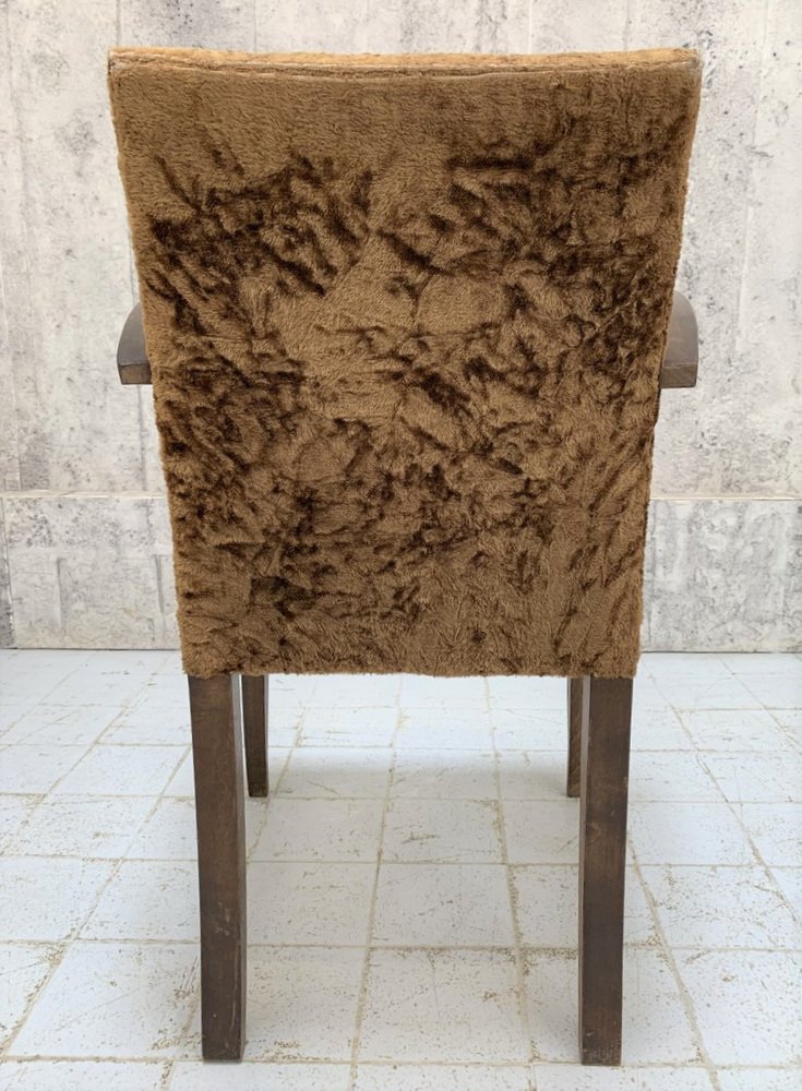 Set of Velvet Bridge Chairs, 1930s for sale at Pamono