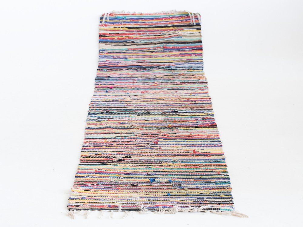 Mid-Century Swedish Rag Rug, 1950s for sale at Pamono