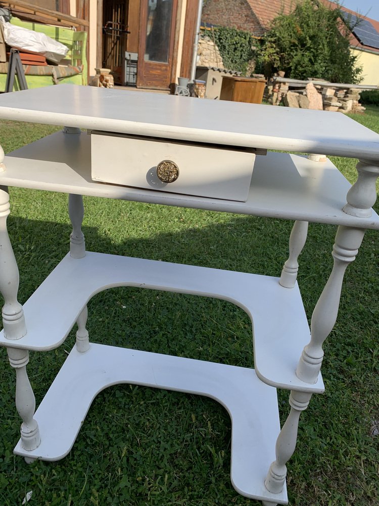 Small Hungarian White Side Table, 1960s for sale at Pamono