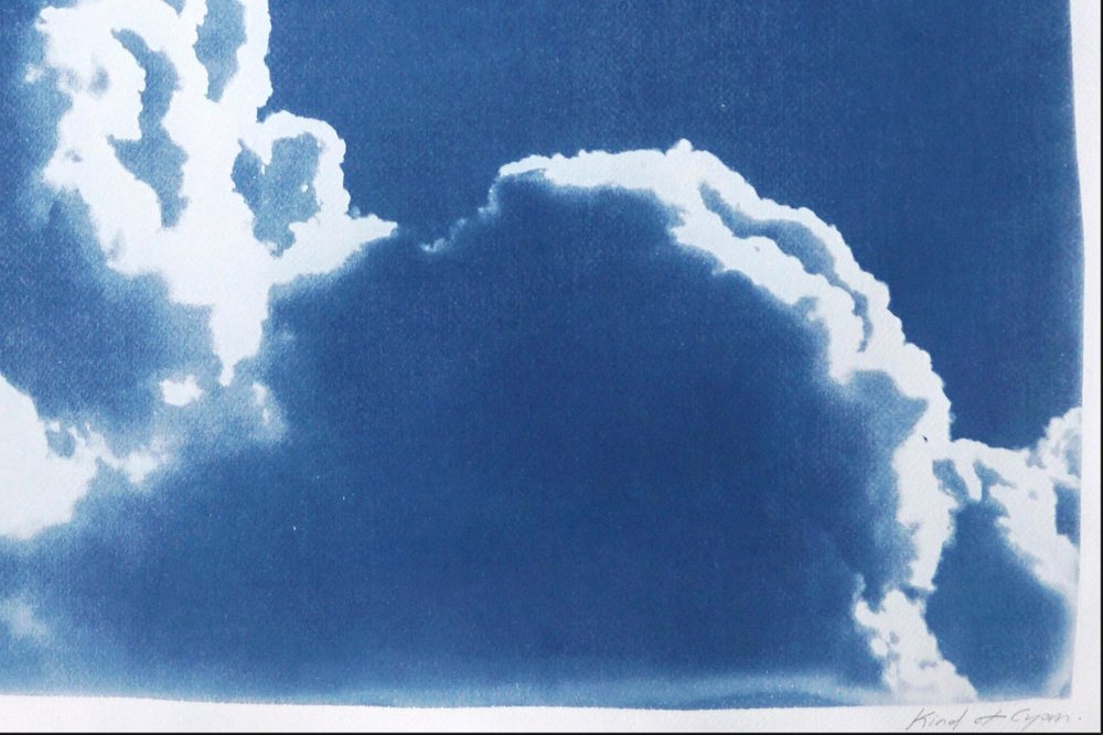 Kind of Cyan, Diptych of Floating Clouds, Cyanotype Print, 2023 for ...