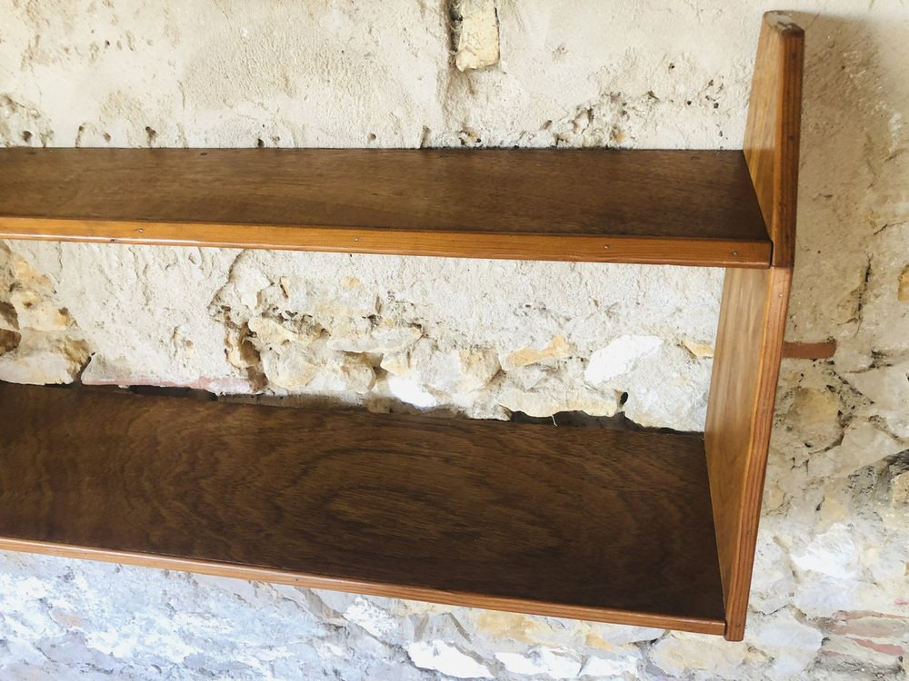Mid-Century Two-Tier, Wall Mount Shelf for sale at Pamono