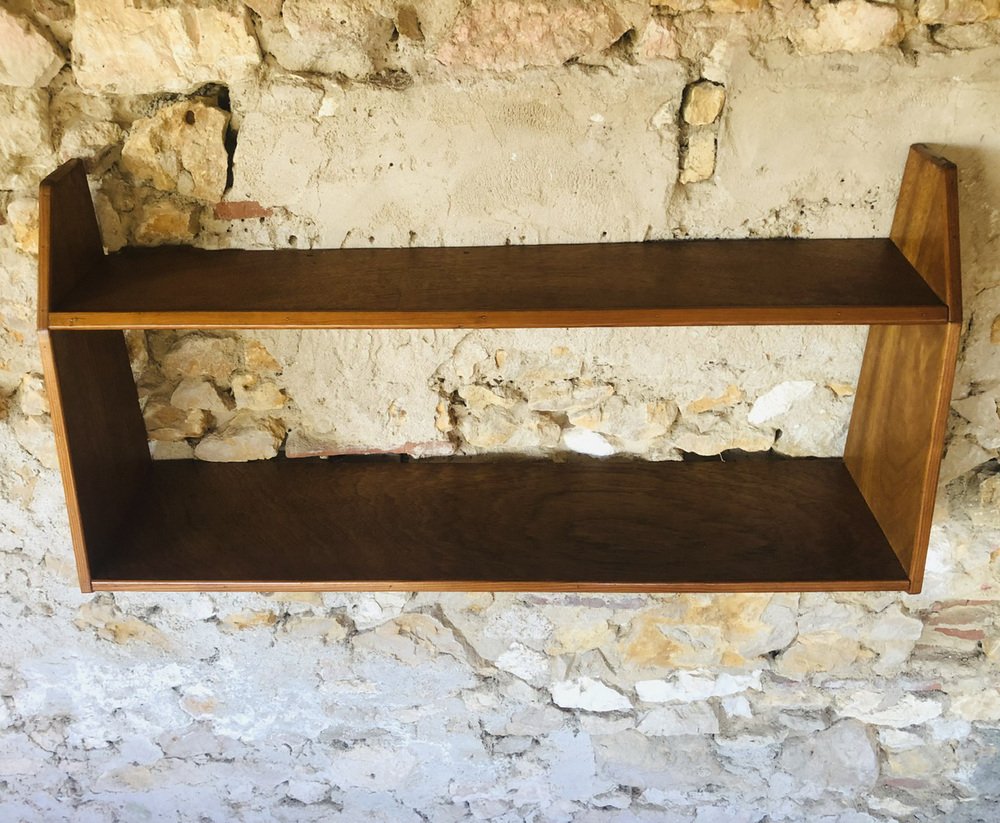 Mid-Century Two-Tier, Wall Mount Shelf for sale at Pamono