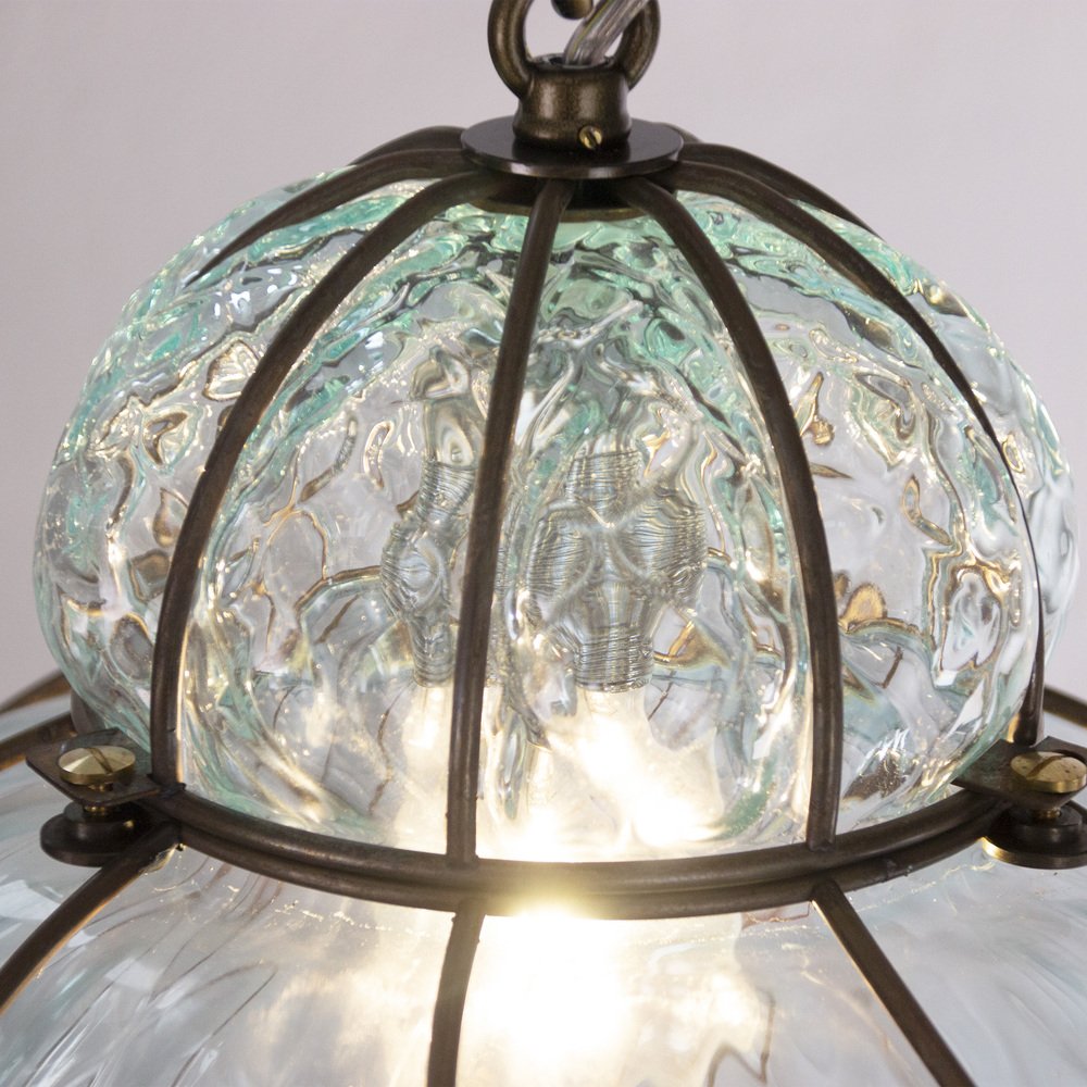 Venetian Lantern Lamp with Pointed Murano Glass Puffed Watercolor Color ...