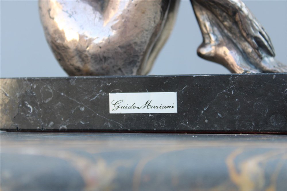 Sculpture of Woman in Silver and Gold Finish by Guido Mariani, 1970 for ...
