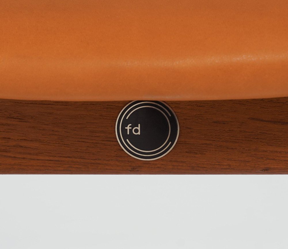 Model FD 136 Lounge Chair in Cognac Leather and Teak by Finn Juhl ...