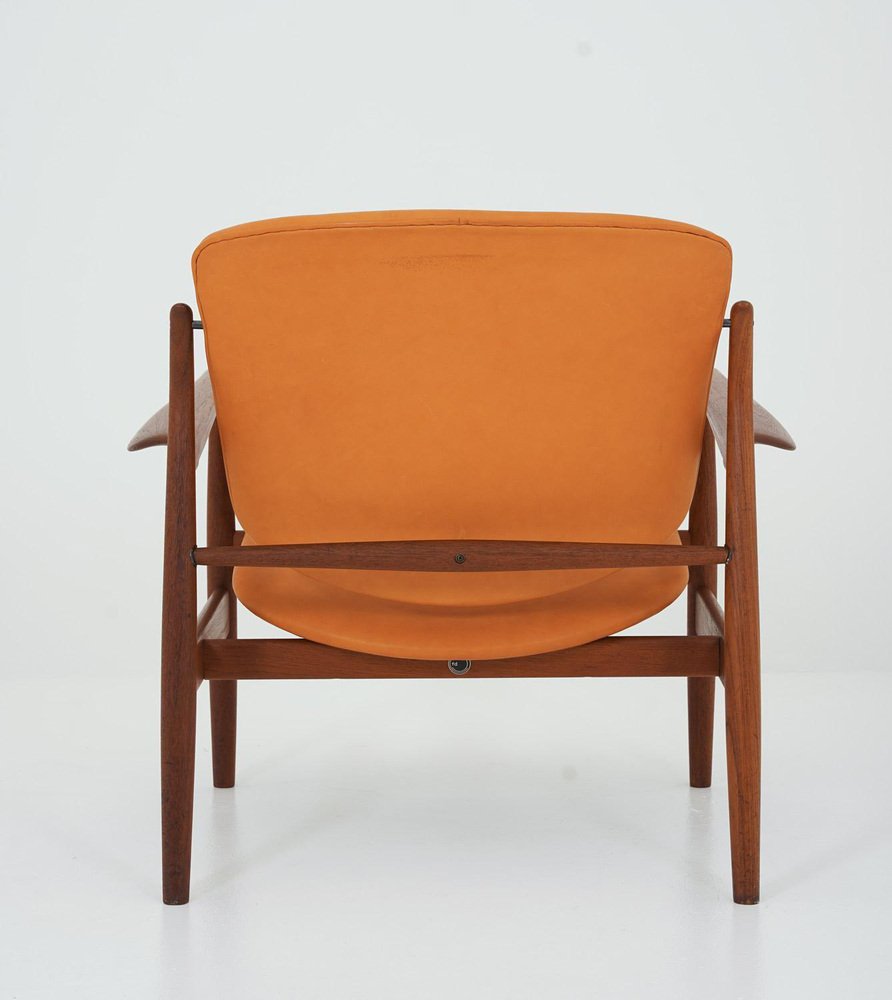 Model FD 136 Lounge Chair in Cognac Leather and Teak by Finn Juhl ...