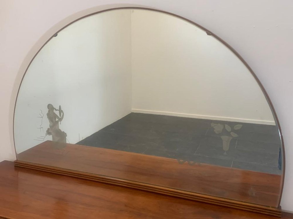 Vintage Crescent Mirror, 1940s for sale at Pamono