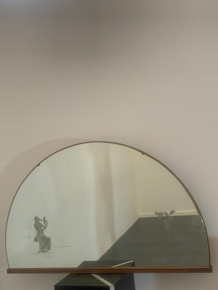 Vintage Crescent Mirror, 1940s for sale at Pamono