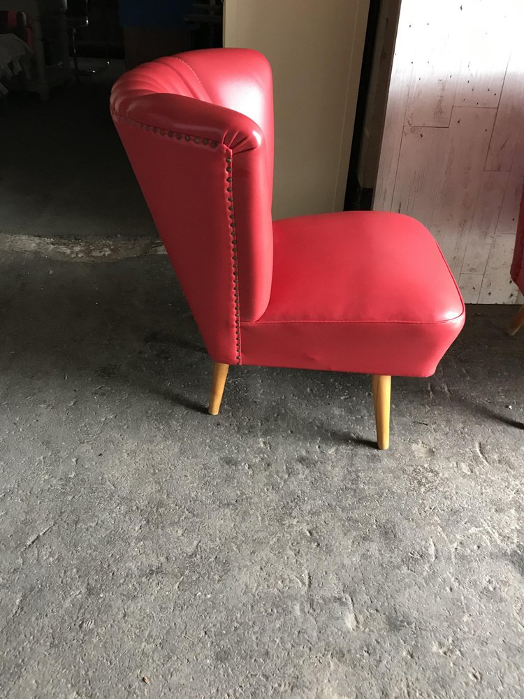Mid-Century Sky Red Cocktail Chair, 1950s for sale at Pamono