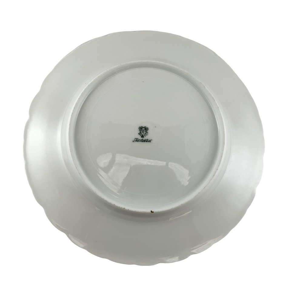 Platform Plates in German Porcelain, 1890s, Set of 6 for sale at Pamono