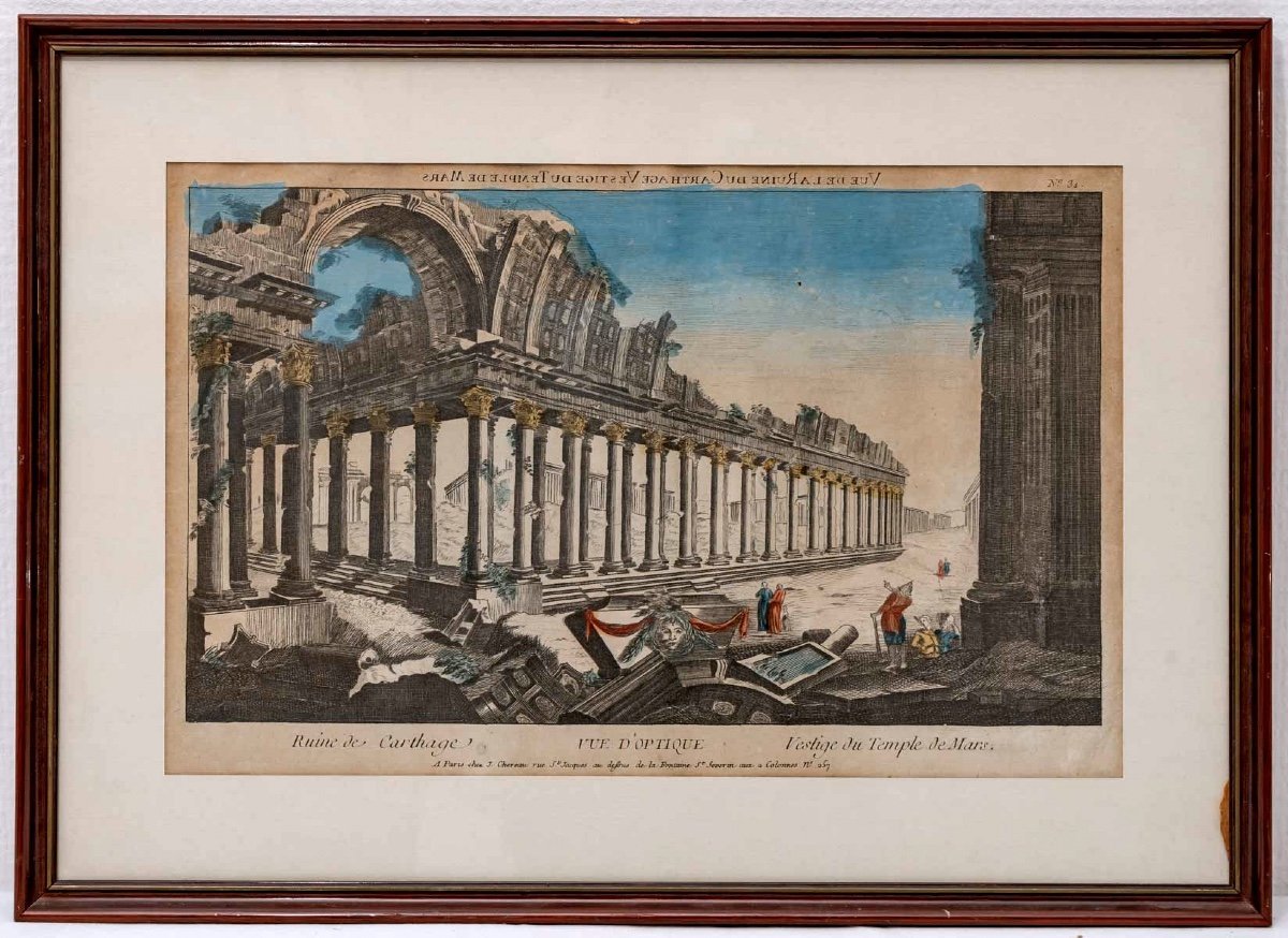 J. Chereau, The Ruins of Carthage, Remains of the Temple of Mars, 18th ...