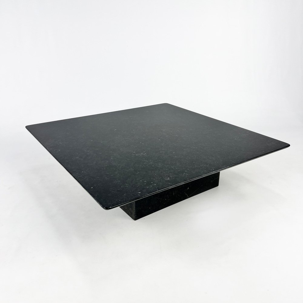 Vintage Italian Square Granite Coffee Table, 1970s for sale at Pamono