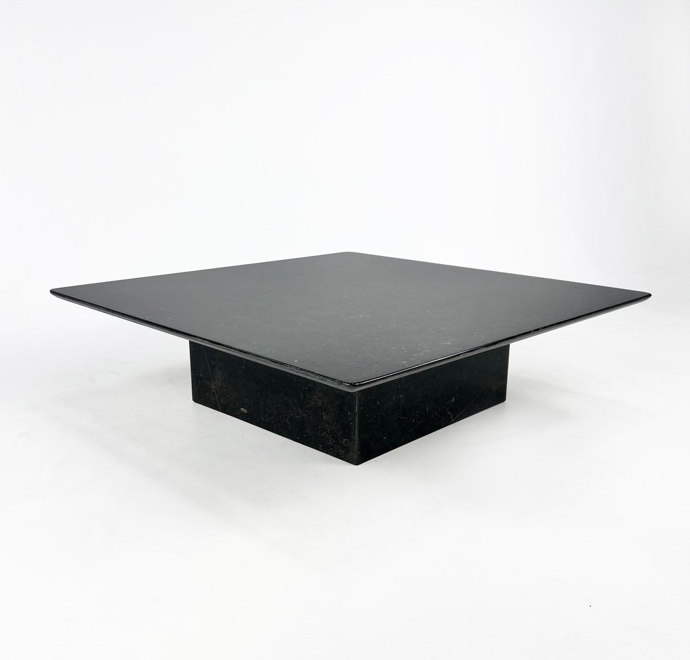 Vintage Italian Square Granite Coffee Table, 1970s for sale at Pamono