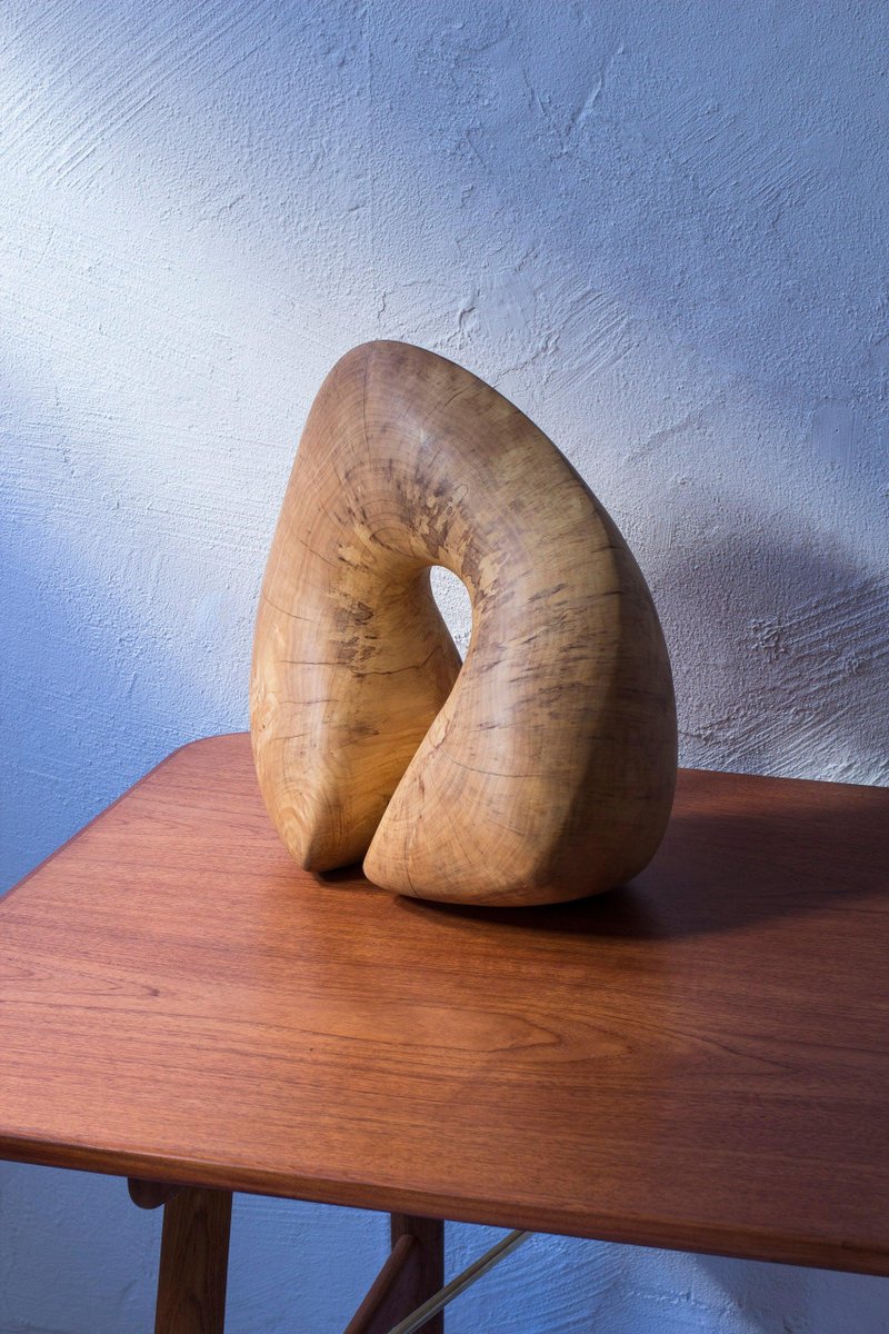 Danish Free Form Sculpture in Maple for sale at Pamono
