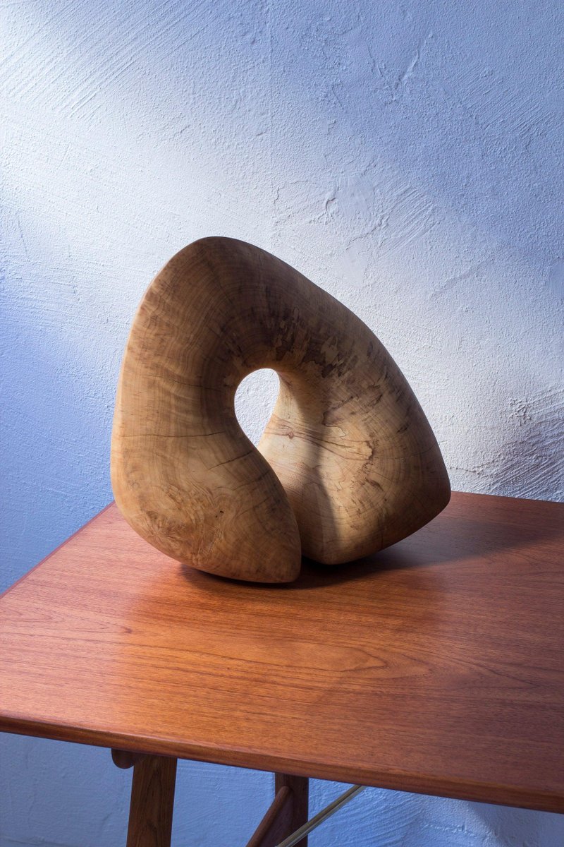 Danish Free Form Sculpture in Maple for sale at Pamono