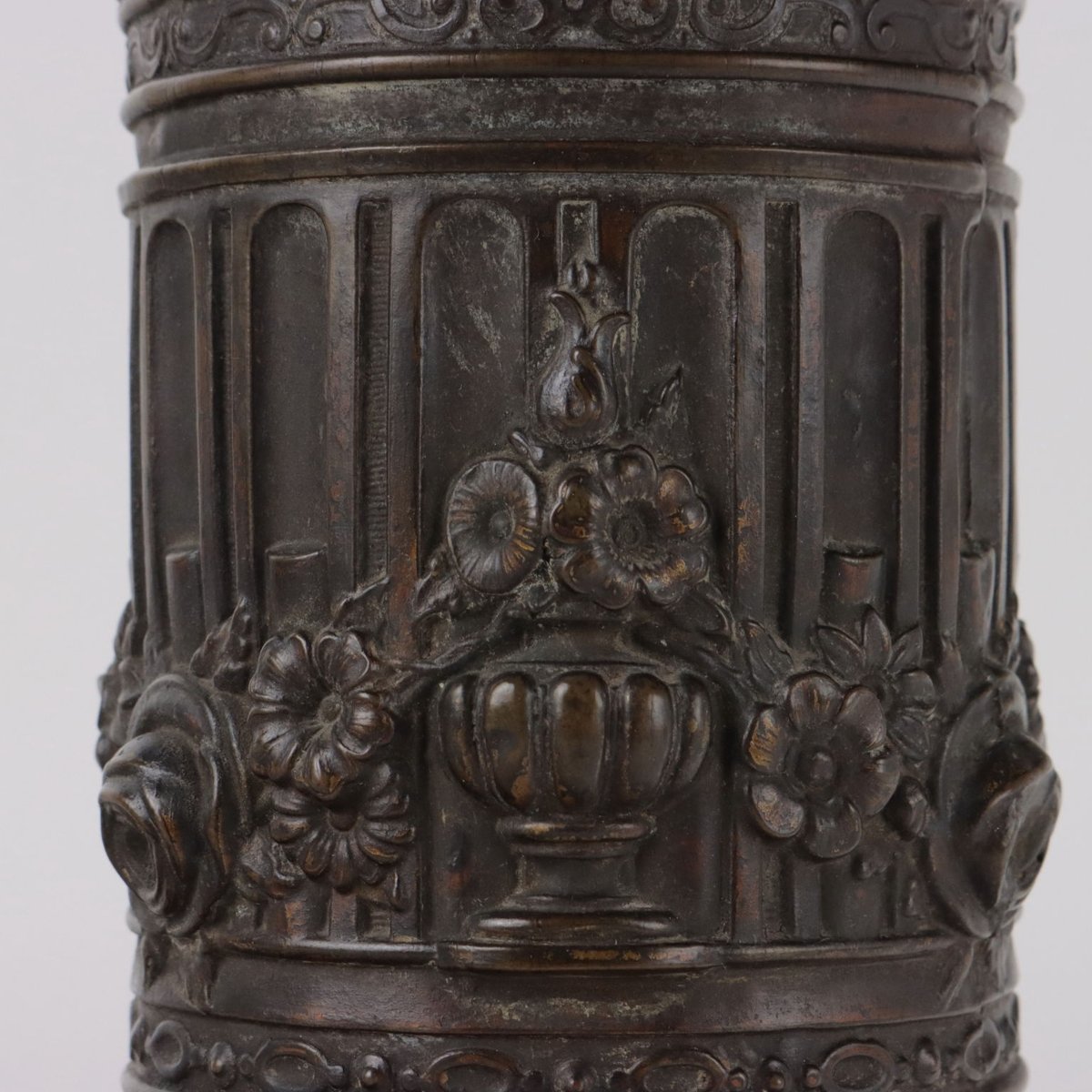 Oil Lamp in Sheeth Metal, Bronze & Glass from R. Ditmar Wien, 1900s for ...