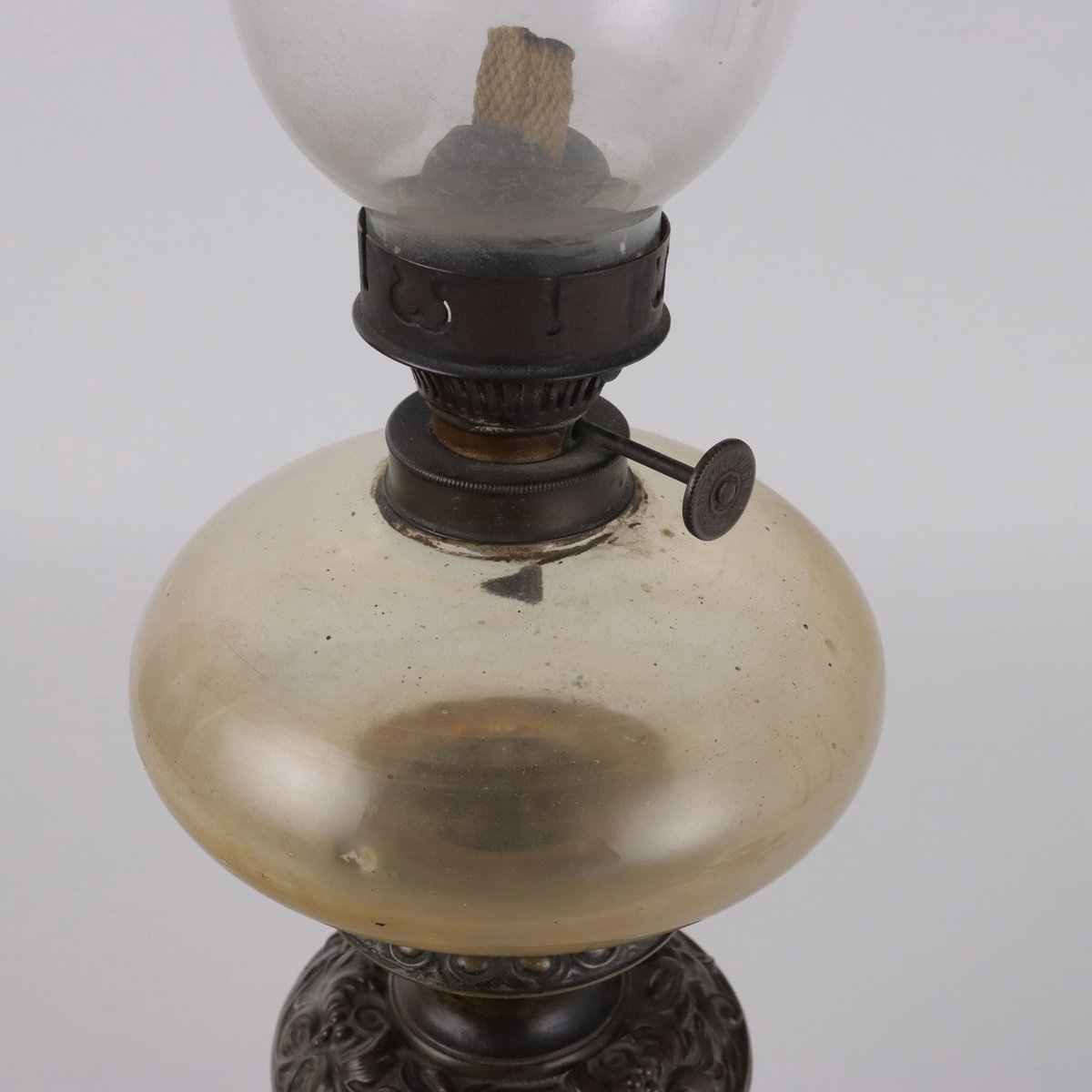Oil Lamp in Sheeth Metal, Bronze & Glass from R. Ditmar Wien, 1900s for ...