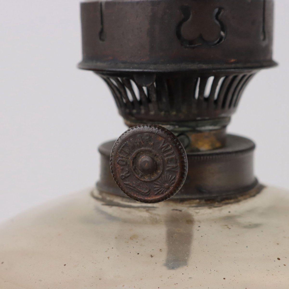 Oil Lamp in Sheeth Metal, Bronze & Glass from R. Ditmar Wien, 1900s for ...