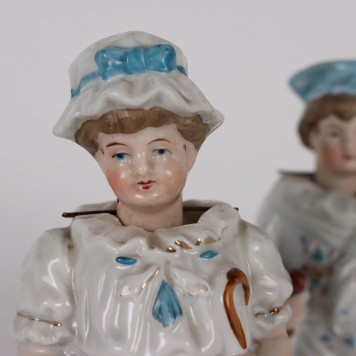 German Bisque Nodders Statues, Set of 2 for sale at Pamono