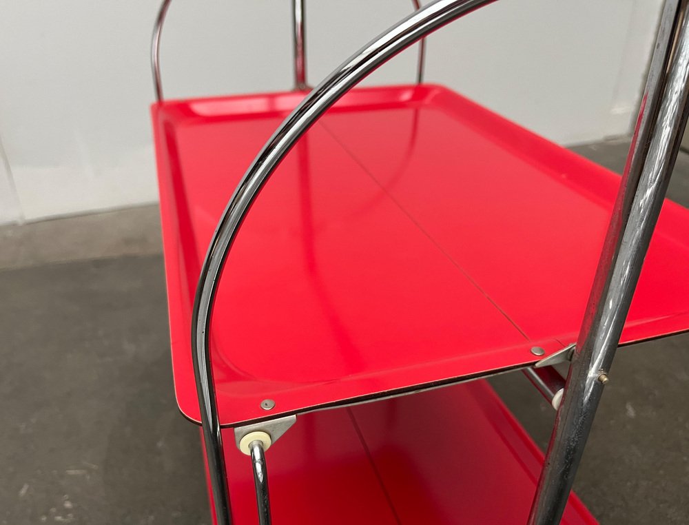 Vintage German Foldable Service Cart, Housebar or Side Table, 1970s for sale at Pamono