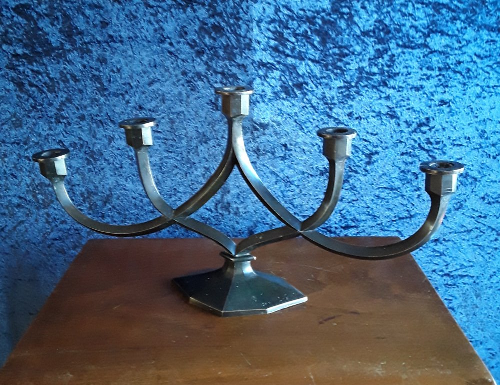Vintage German Art Deco Candleholder, 1930s for sale at Pamono