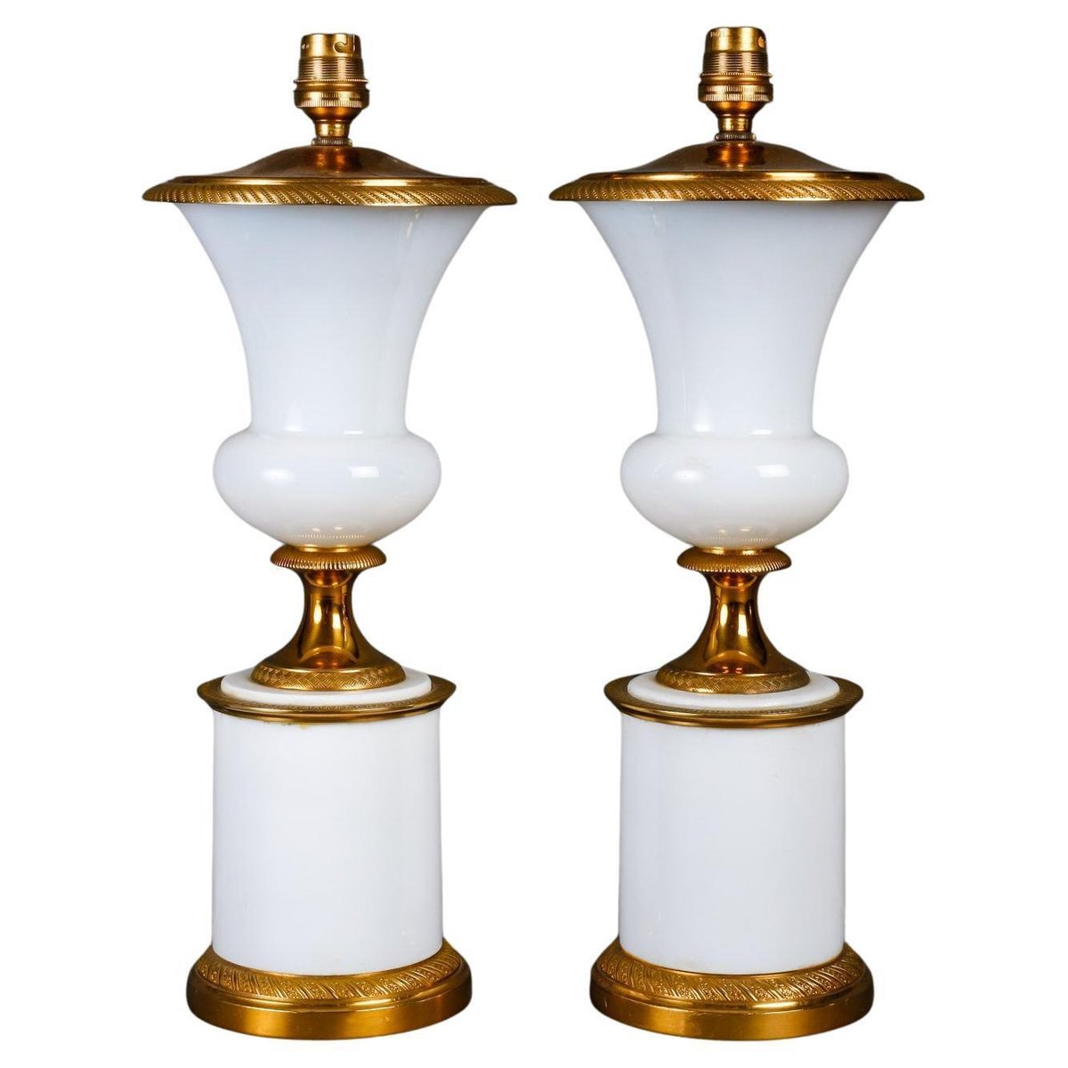 Medici Shaped Opaline Table Lamps, Early 20th Century, Set of 2 for ...