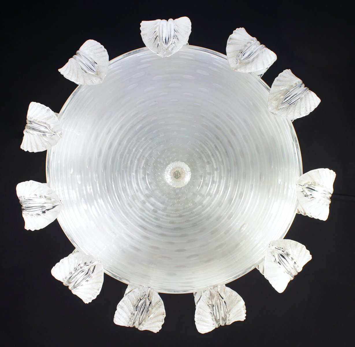 Art Deco Murano Glass Ceiling Light attributed to Tommaso Buzzi for ...