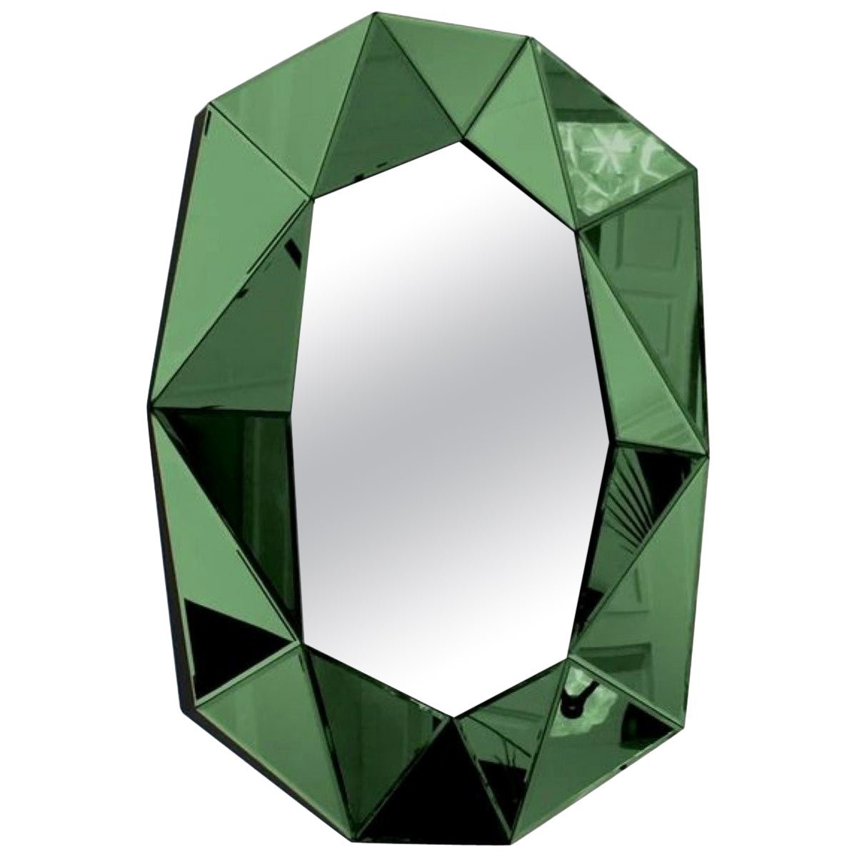 Large Diamond Emerald Mirror by Reflections Copenhagen for sale at Pamono