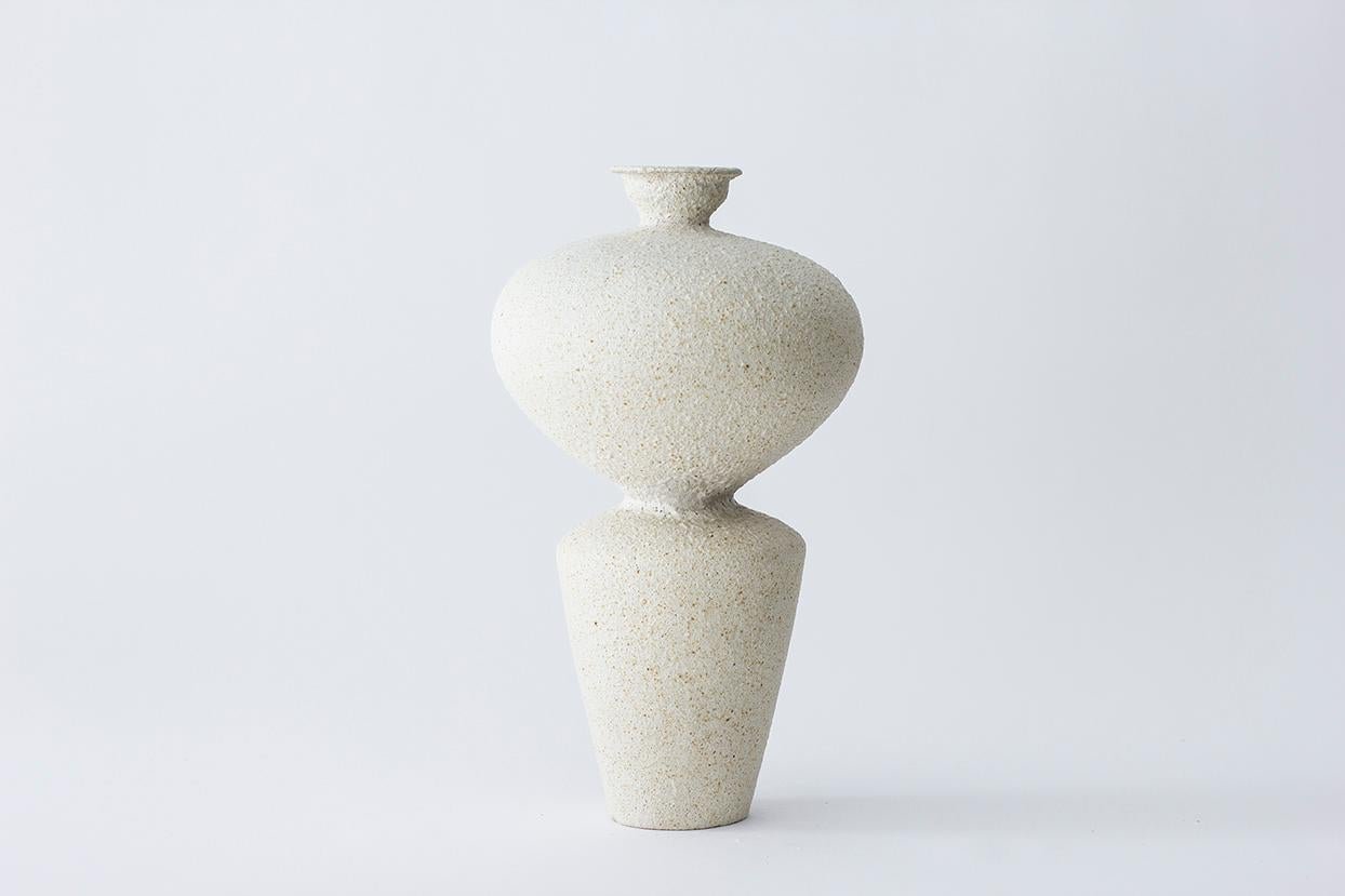Lebes Stoneware Bone Vase by Raquel Vidal and Pedro Paz for sale at Pamono