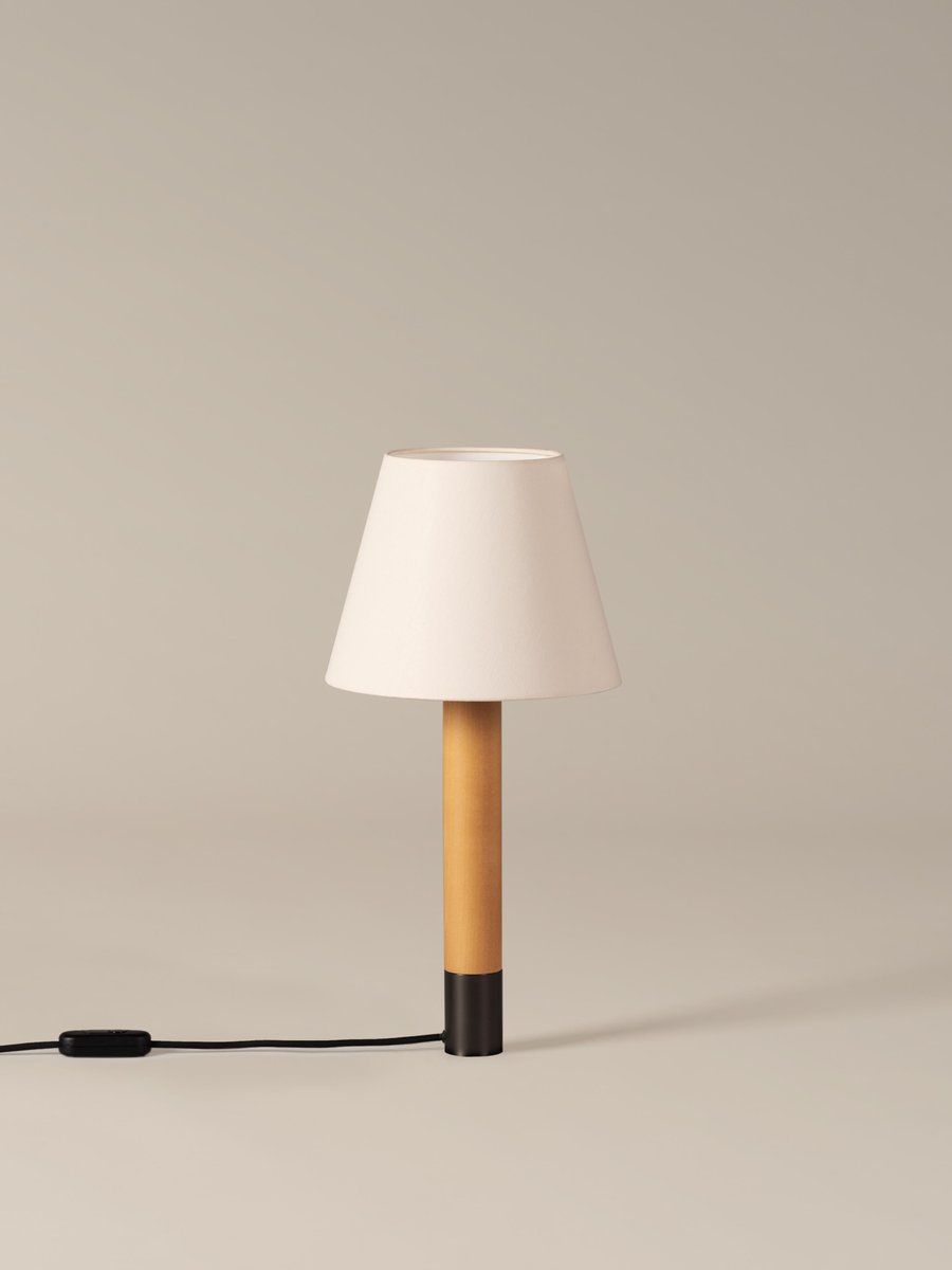 Bronze and White Básica M1 Table Lamp by Santiago Roqueta for Santa & Cole for sale at Pamono