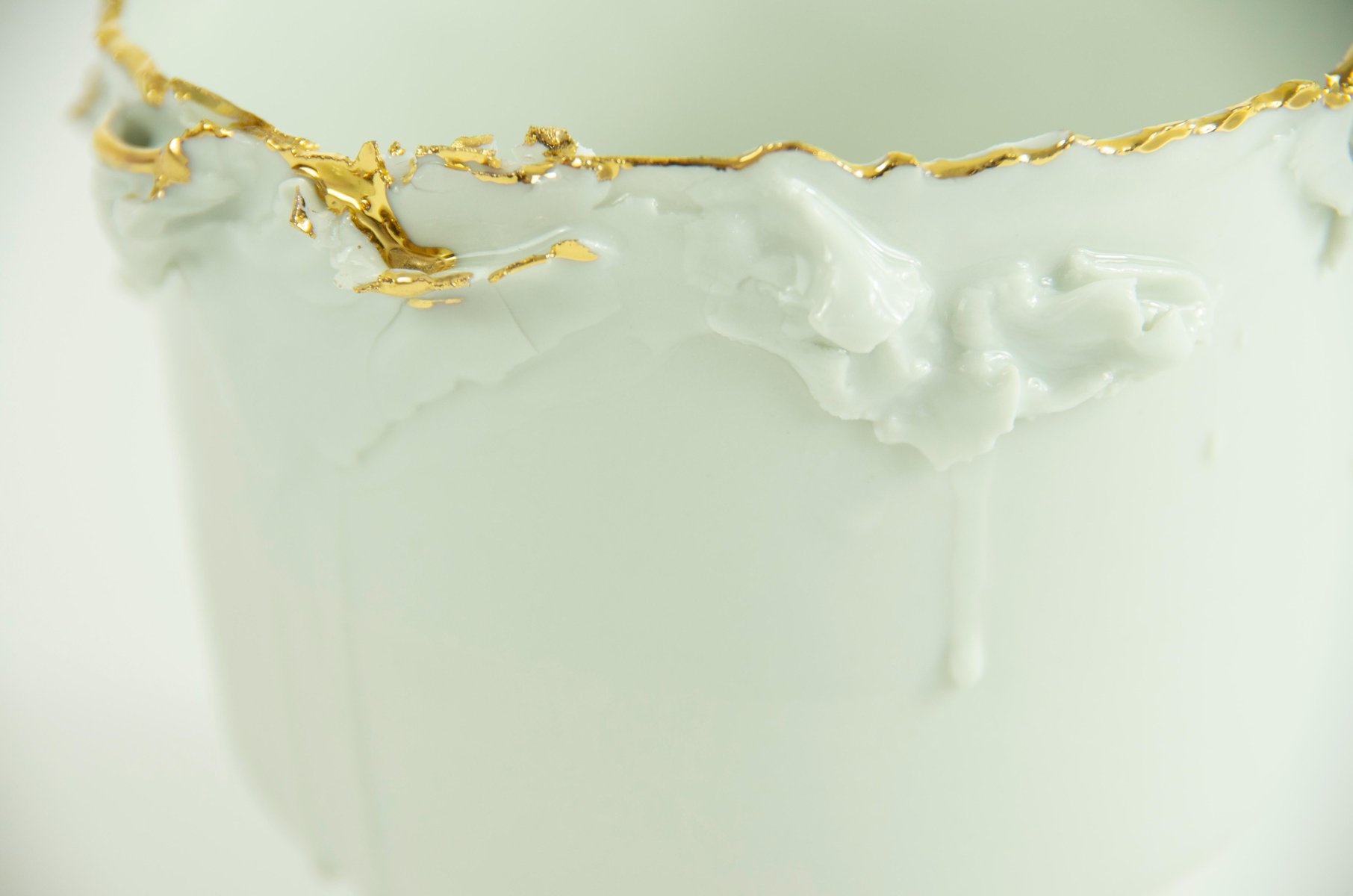 Small Imperfections Porcelain and Gold Vase by Dora Stanczel for sale ...